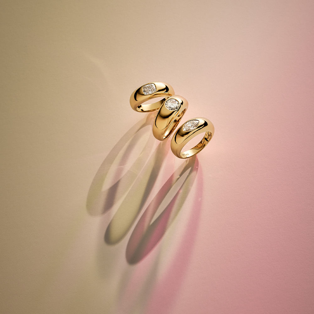 Anel Candela Diamante Redondo - Sauer