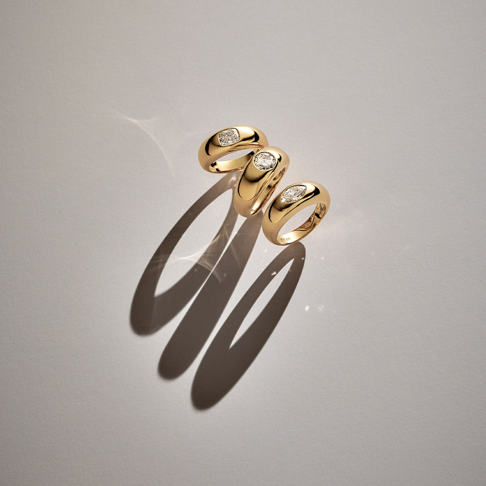 Anel Candela Diamante Redondo - Sauer